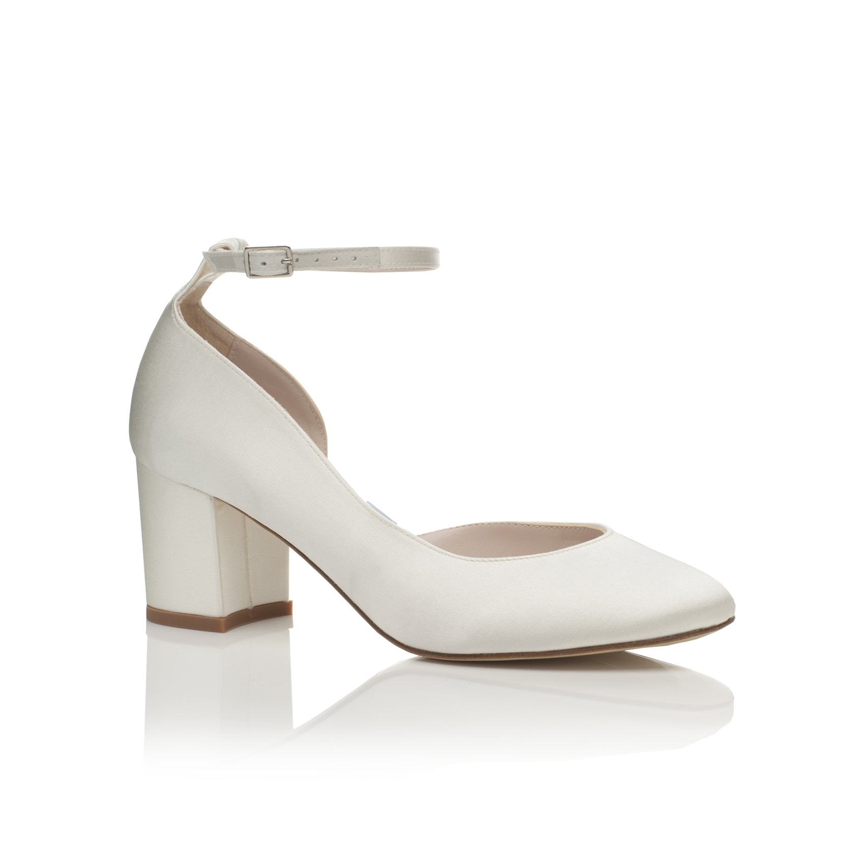 Mid Block Heel Wedding Shoes - Medium Block Heel Bridal Shoes - Harriet ...