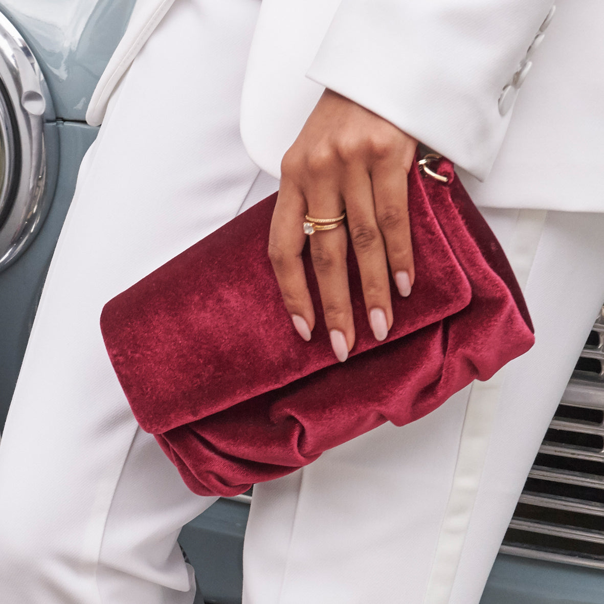 Riley Velvet Clutch - Harriet Wilde Wedding Shoes